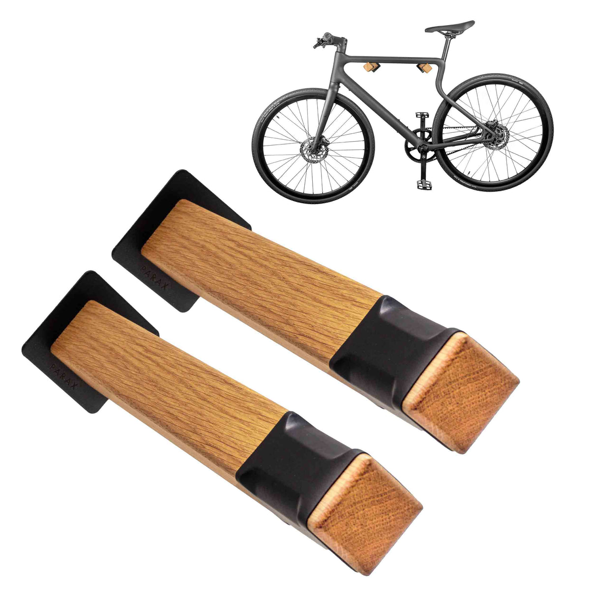 Bicycle wall mount | Oak & Bicycle tube | Twin Sticks | PARAX – PARAX ...